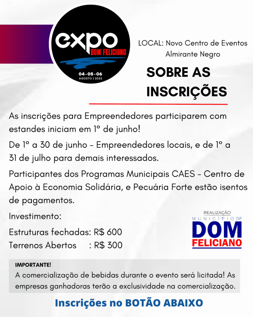Expo Dom Feliciano - Prefeitura Municipal de Dom Feliciano